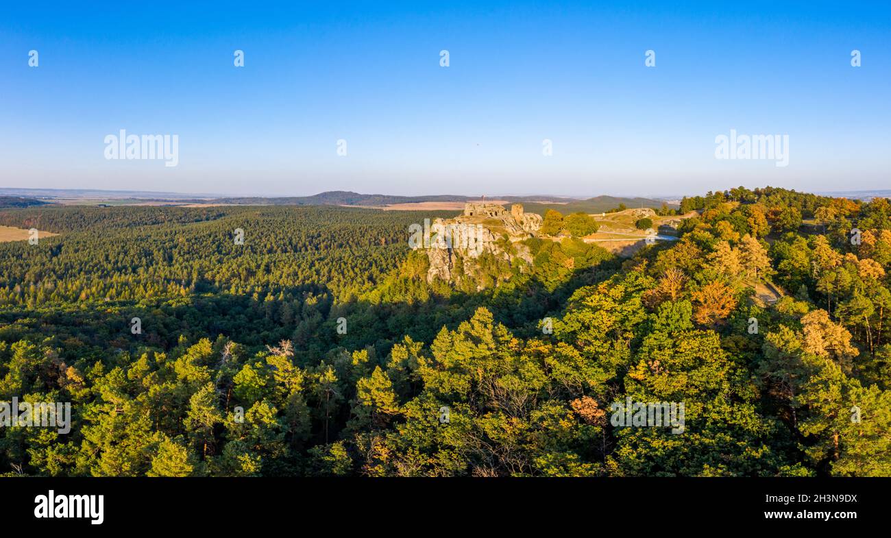 Regenstein castle ruin in the Harz mountains Blankenburg Stock Photo ...