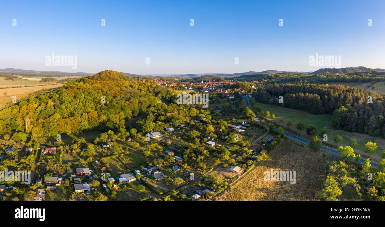 Harz pictures Heimburg aerial photography Stock Photo - Alamy