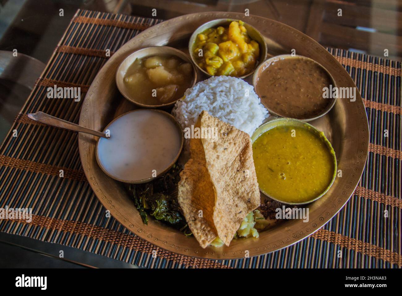 Traditional platter from Assam Assamese Thali , India Stock Photo - Alamy