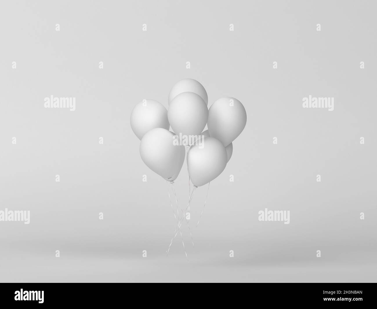 Bunch of balloons. Minimal scene. 3d illustration Stock Photo - Alamy
