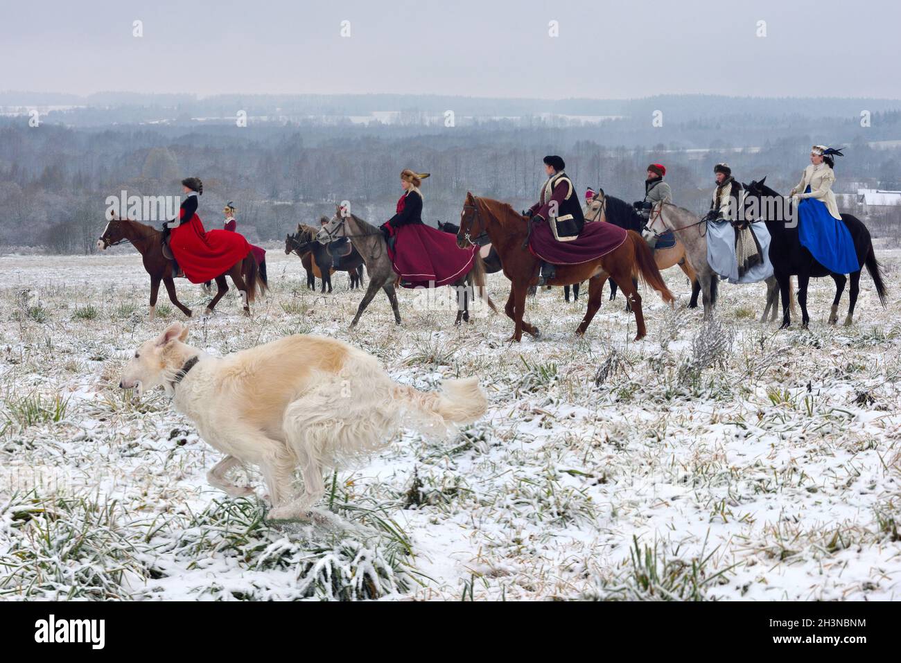Minsk region, Belarus - November 5: Historical reconstruction of the ...
