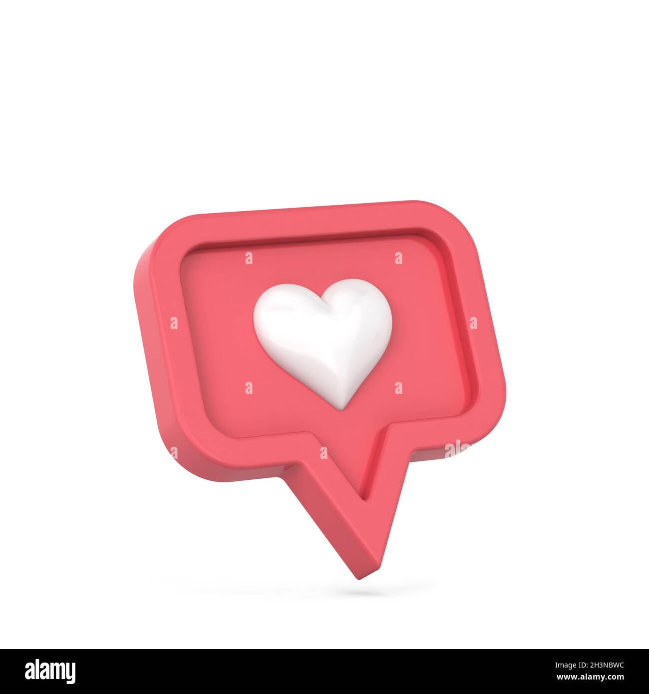 Like notification icon. 3d illustration isolated on white background ...