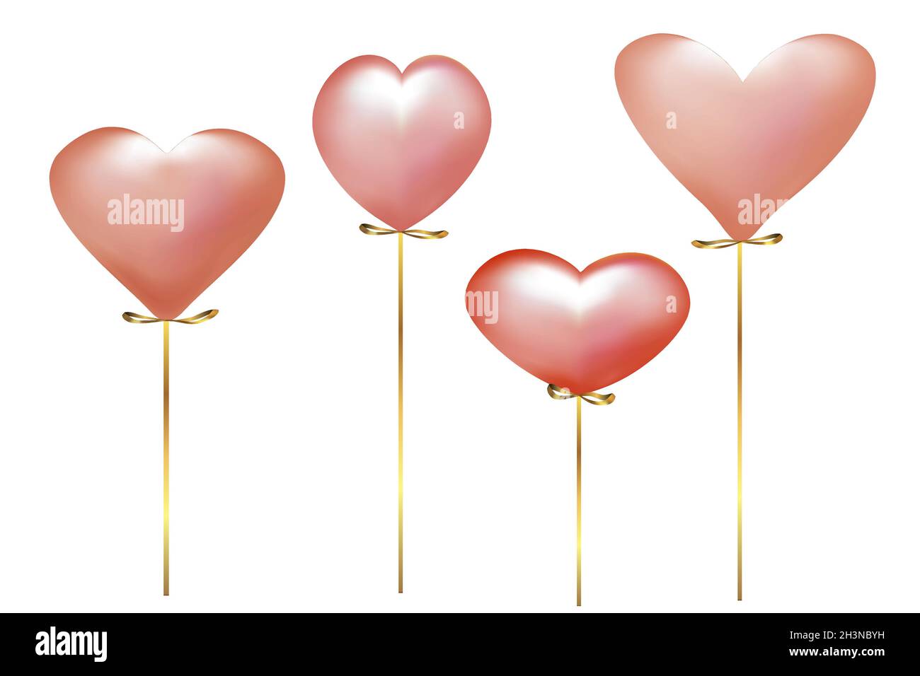 Heart ball red balloons in Stock Vector Images - Alamy