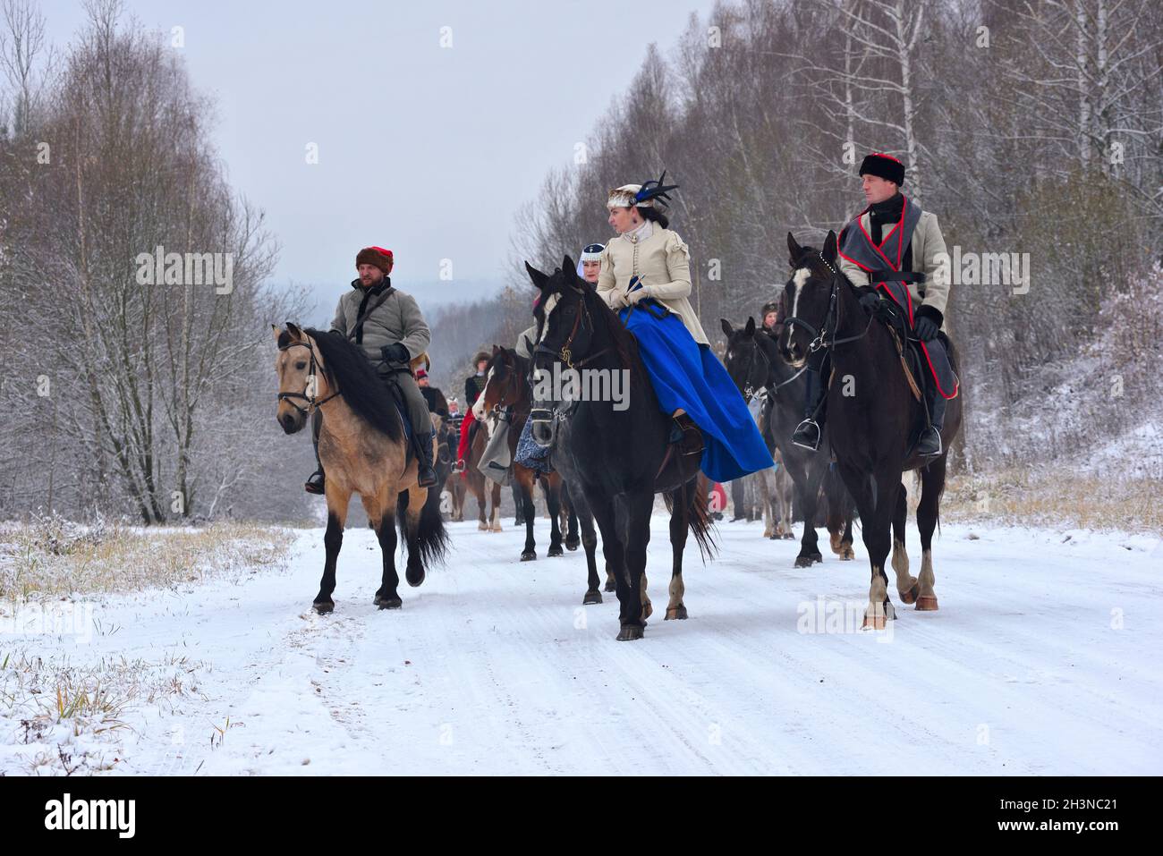 Minsk region, Belarus - November 5: Historical reconstruction of the ...