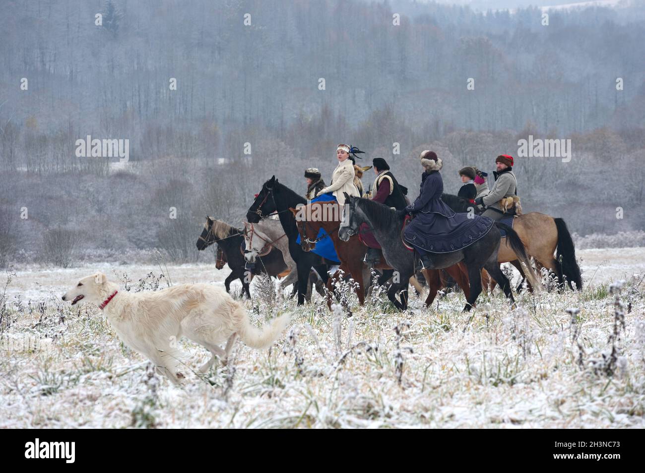 Minsk region, Belarus - November 5: Historical reconstruction of the ...