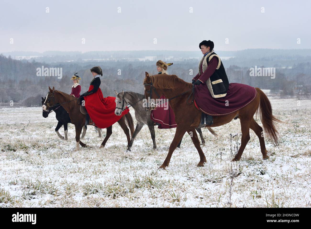Minsk region, Belarus - November 5: Historical reconstruction of the ...