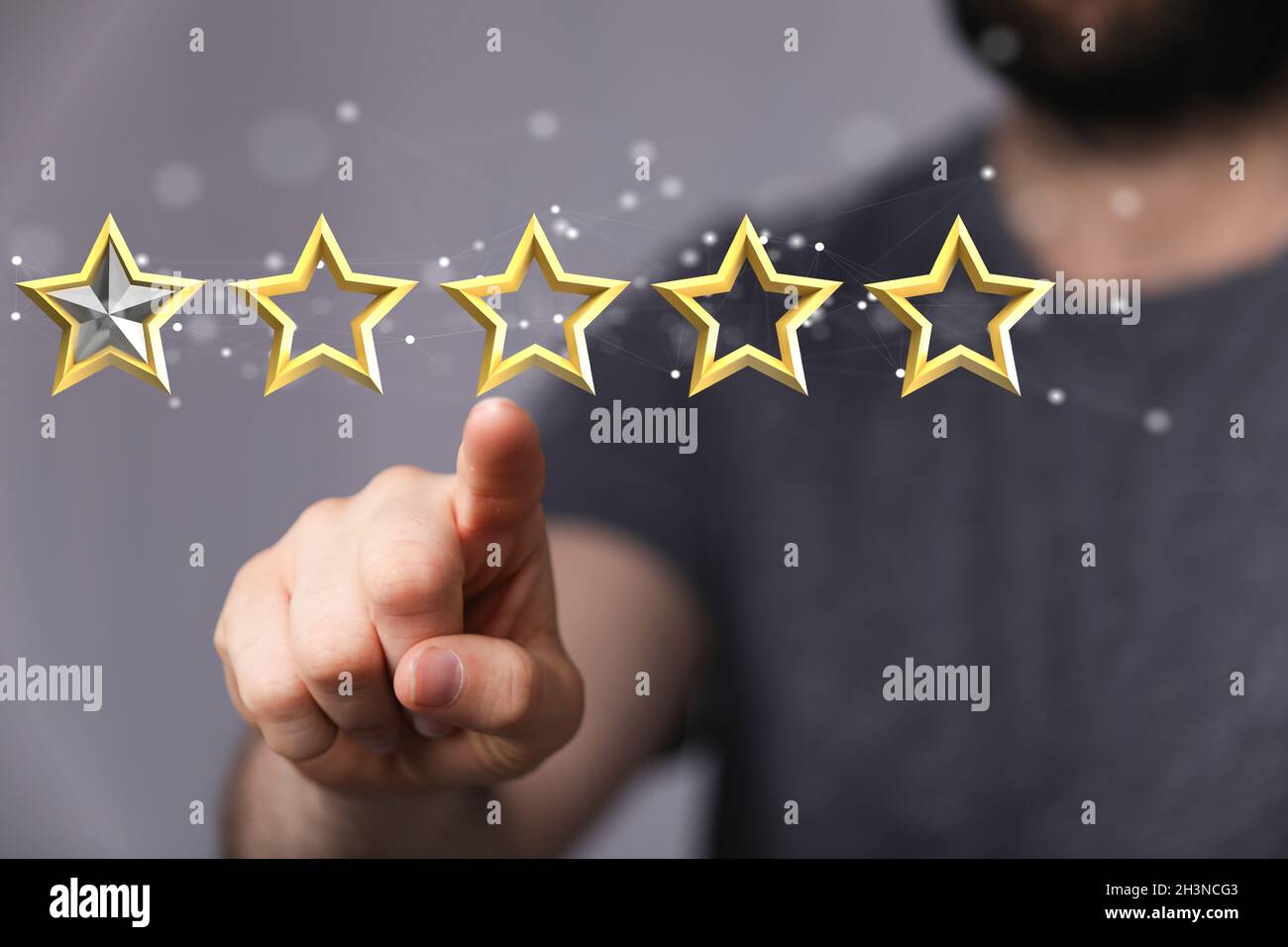 3d rendering of a review icon and rating stars showing feedback Stock ...