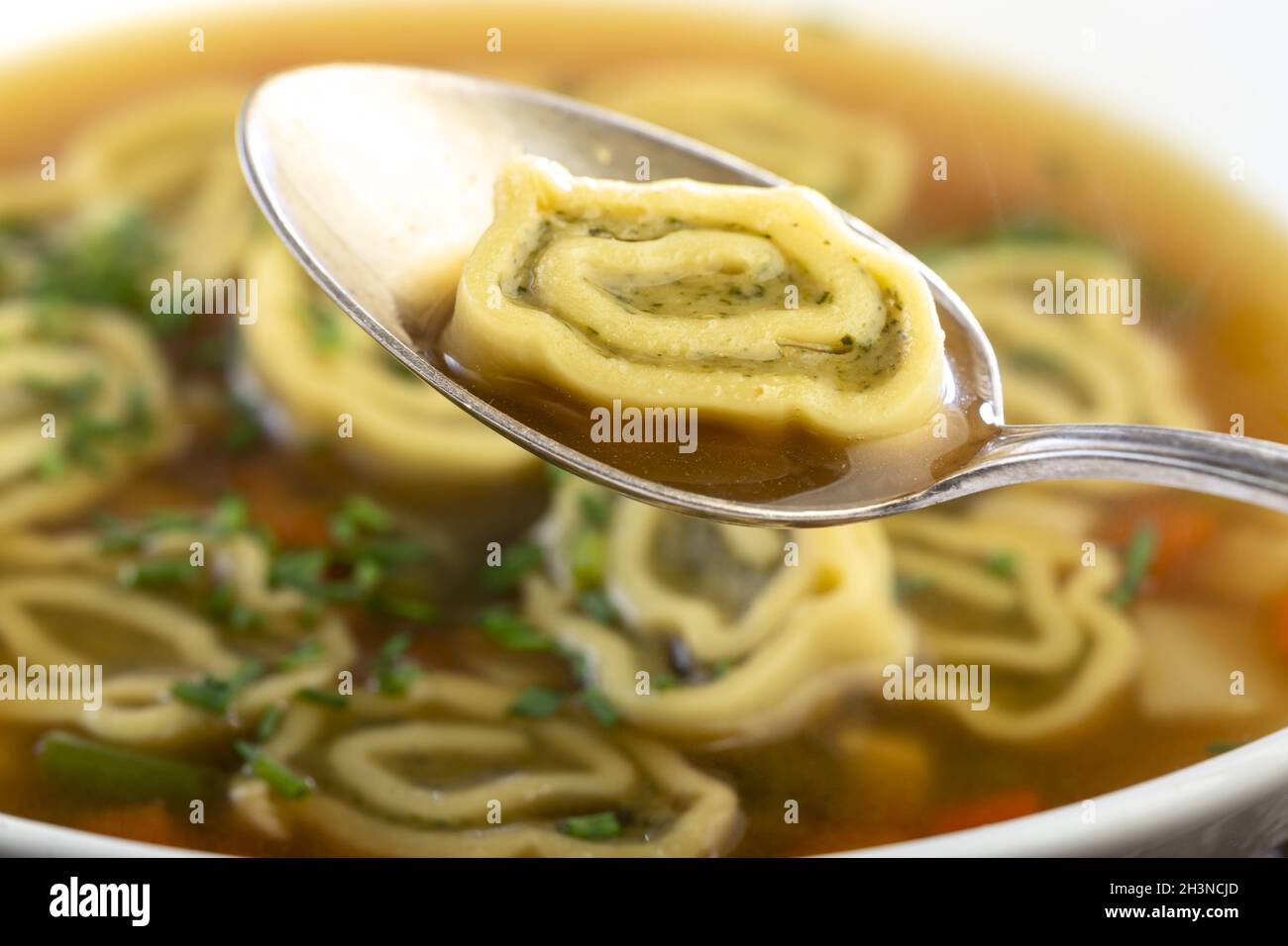 Soup with swabian pockets hi-res stock photography and images - Alamy