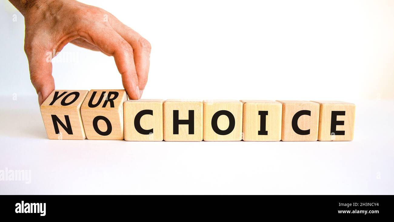 No or your choice symbol. Businessman turns wooden cubes and changes ...