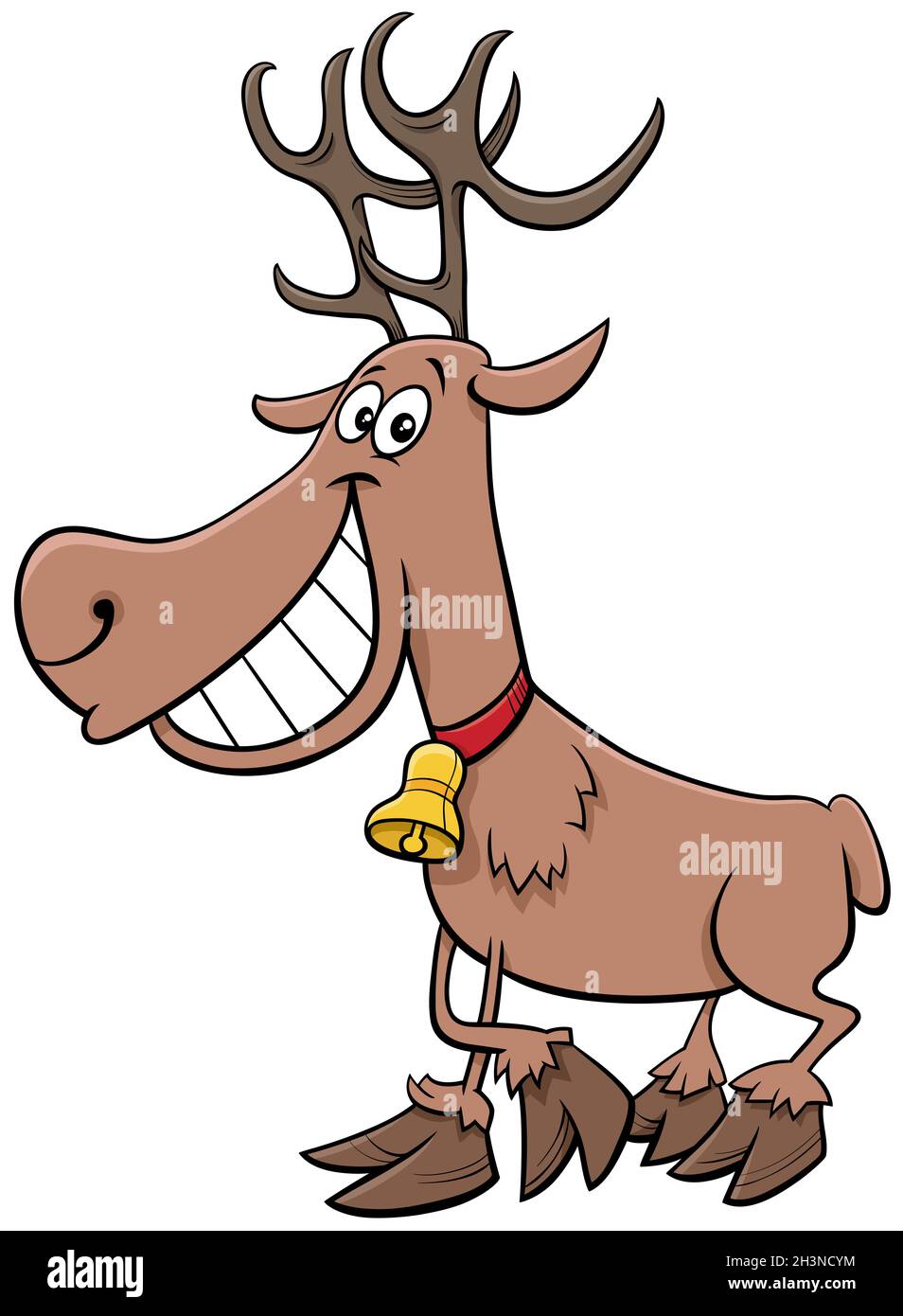 Cartoon reindeer Christmas holiday character Stock Photo - Alamy