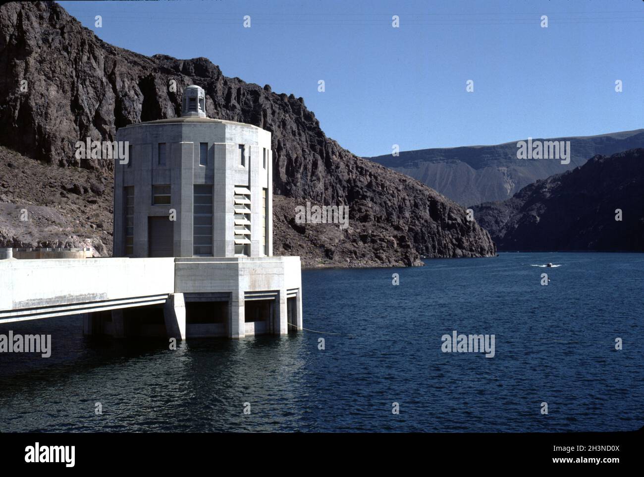 Boulder City, NV. U.S.A. Vintage images circa 1980s. Hoover Dam. Built ...