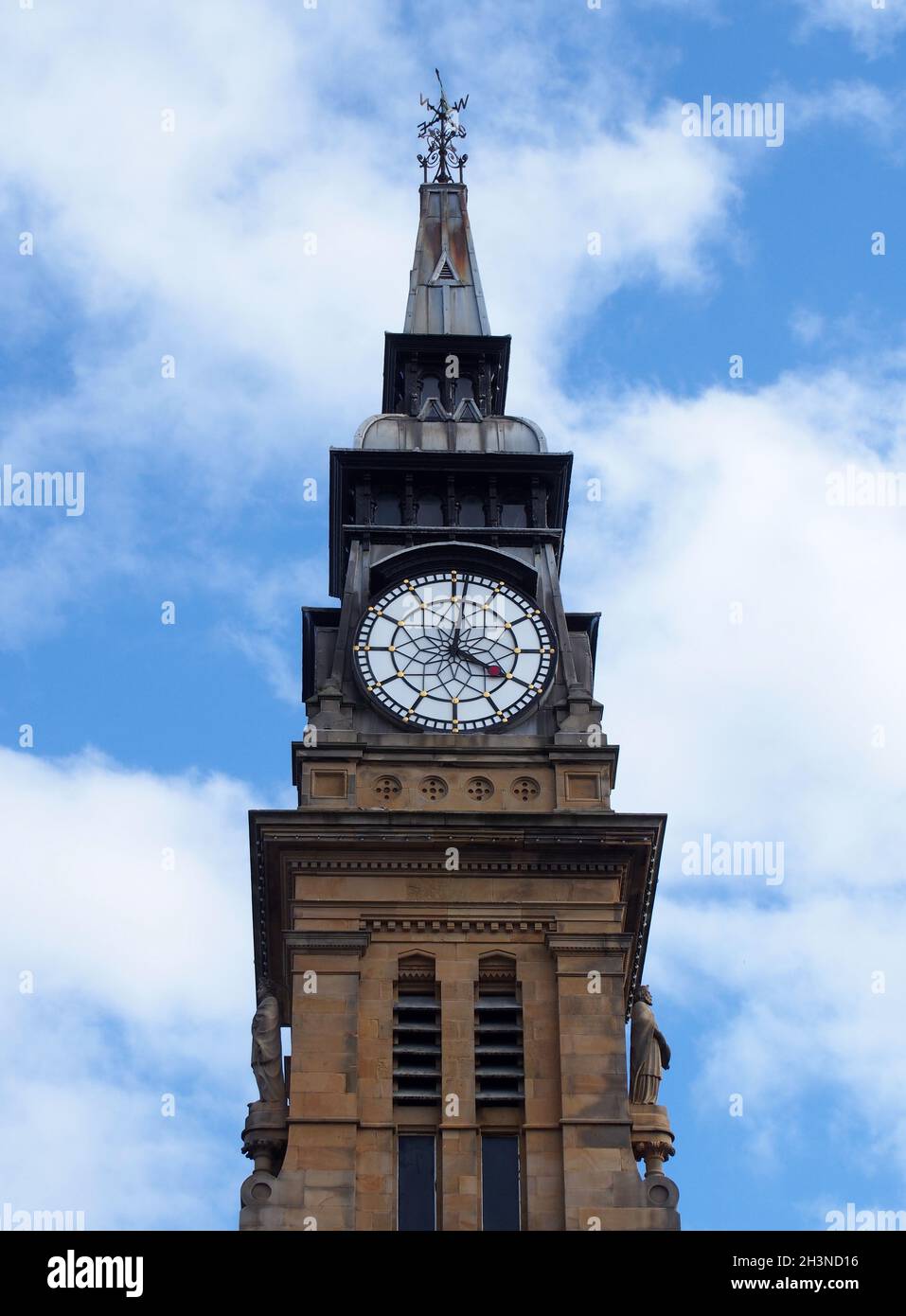 The clock tower of the historic victorian atkinson building in ...