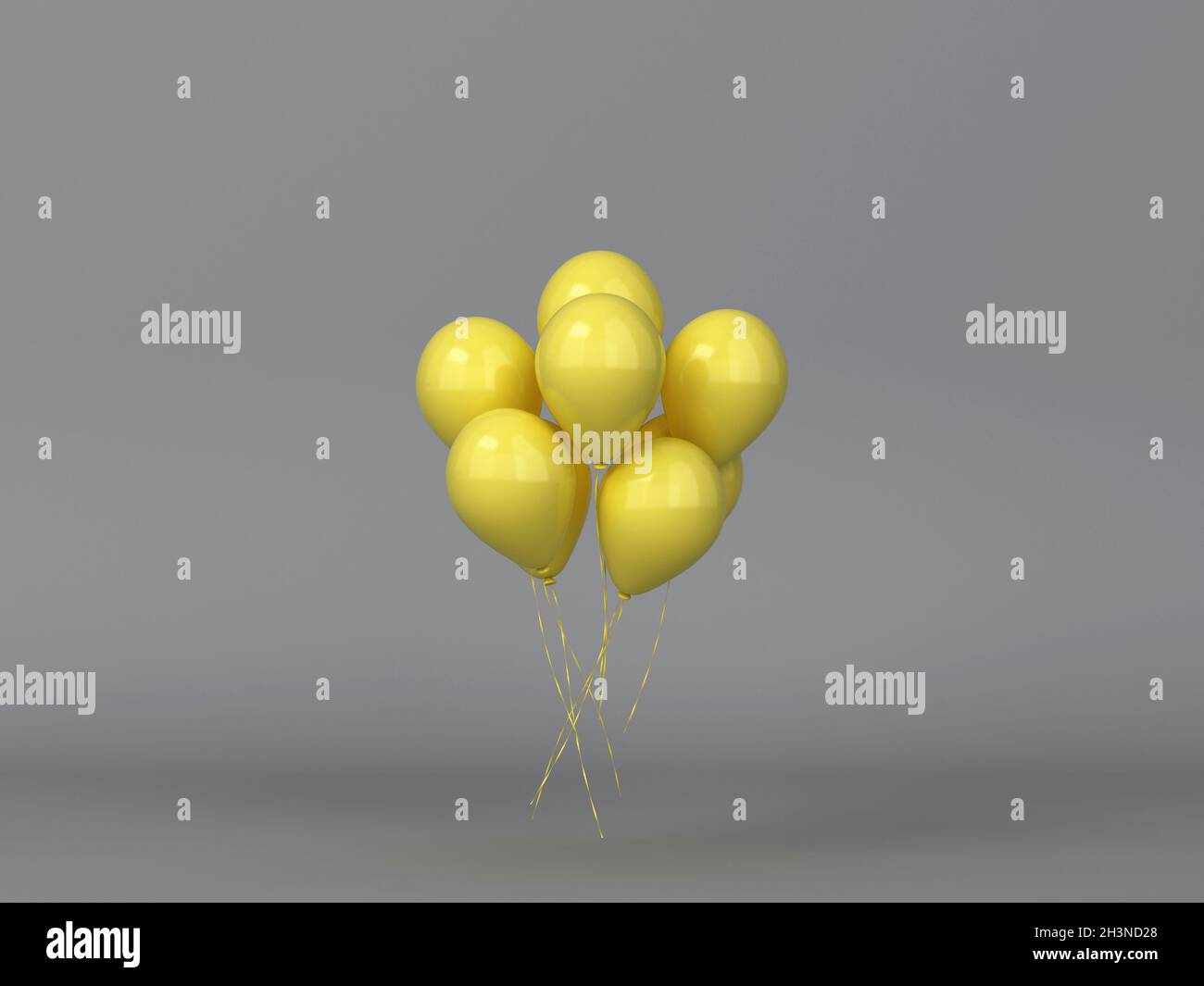 Bunch of balloons. Minimal scene. 3d illustration Stock Photo - Alamy