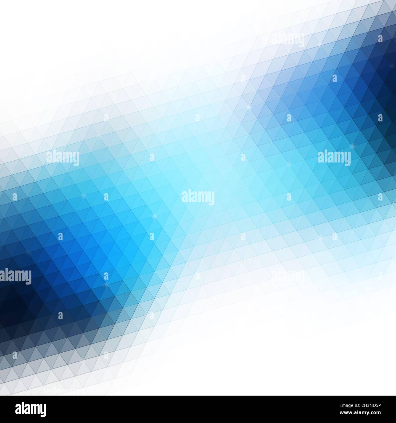 Abstract colorful blue and turquoise triangle pattern on white ...