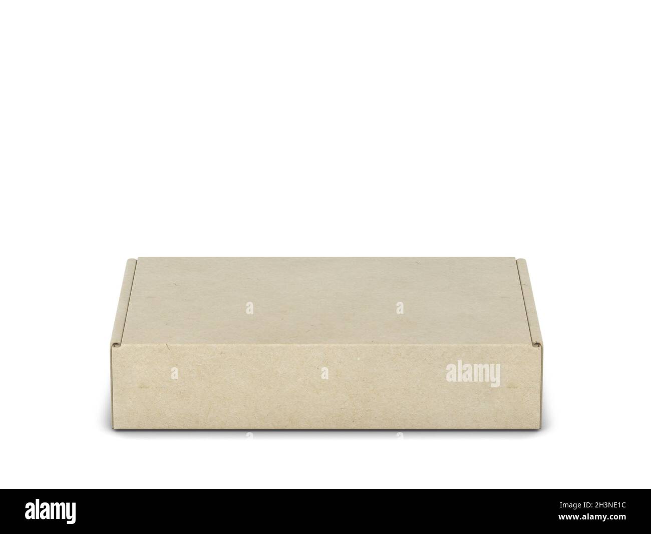 Blank tuck in flap packaging box mockup. 3d illustration isolated on ...