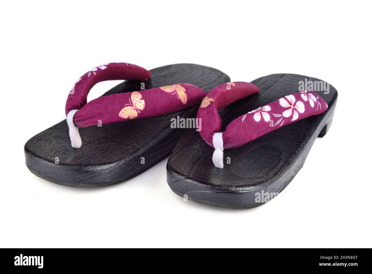 Traditional japanese sandals Zori on a white background Stock Photo - Alamy