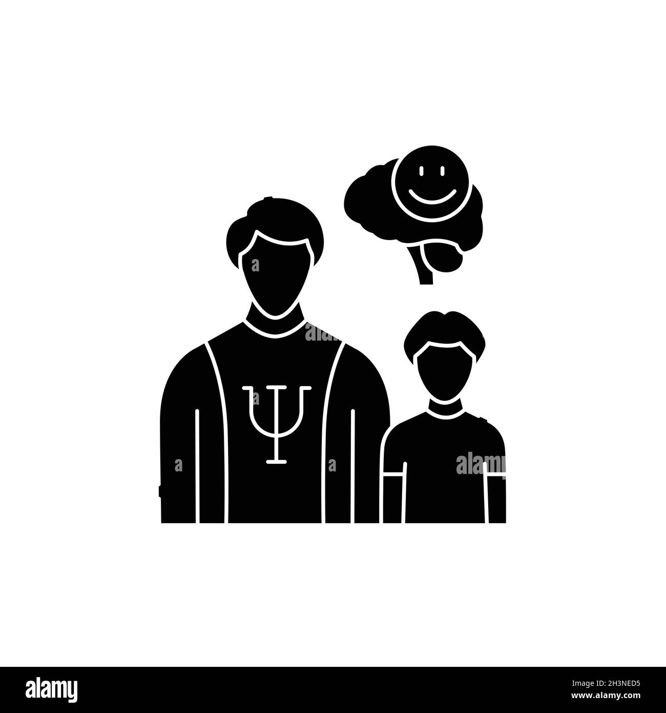 Child psychologist olor line icon. Children learning. Pictogram for web ...