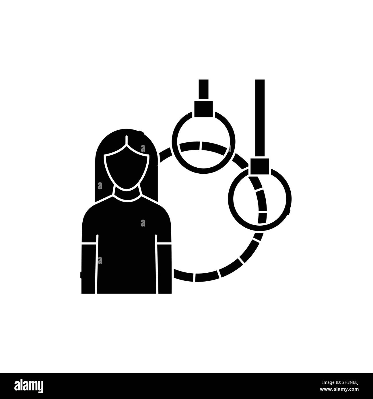 Acrobatics for children olor line icon. Children learning. Pictogram ...