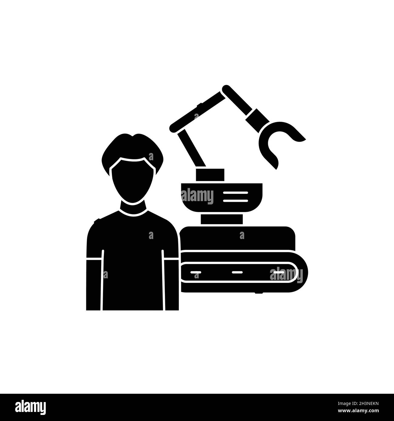 Robotics courses for children olor line icon. Children learning ...