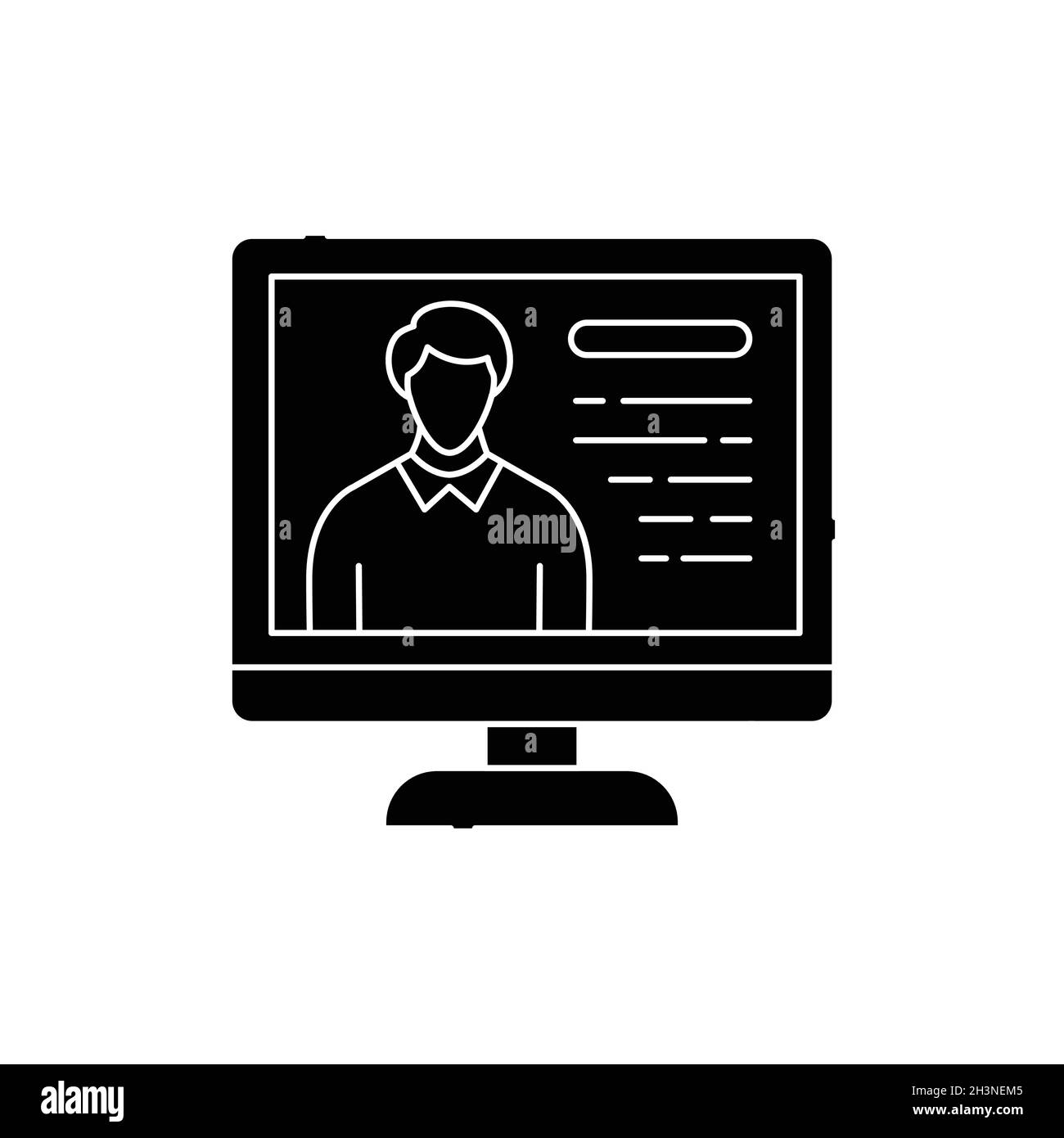 Online courses olor line icon. Children learning. Pictogram for web ...