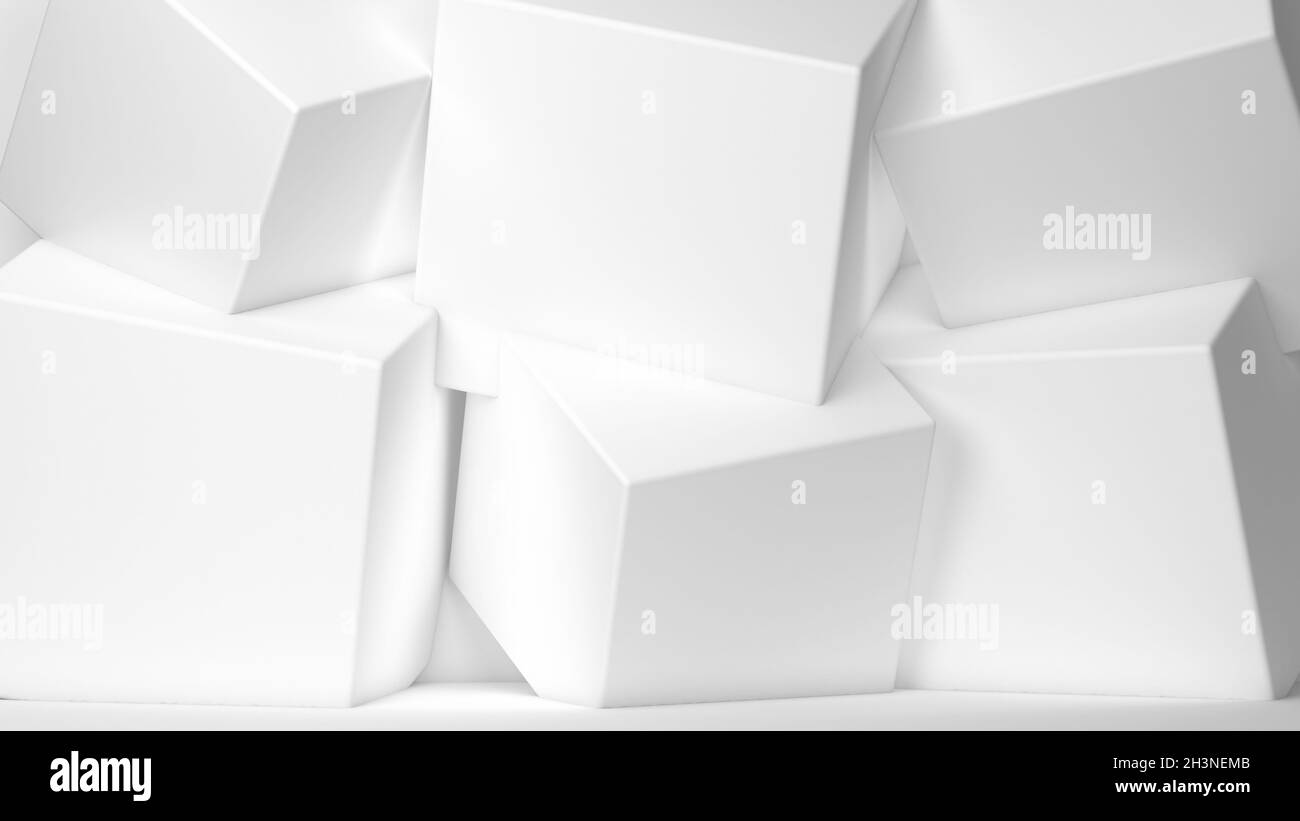 Abstract geometric primitive background. 3d illustration Stock Photo ...