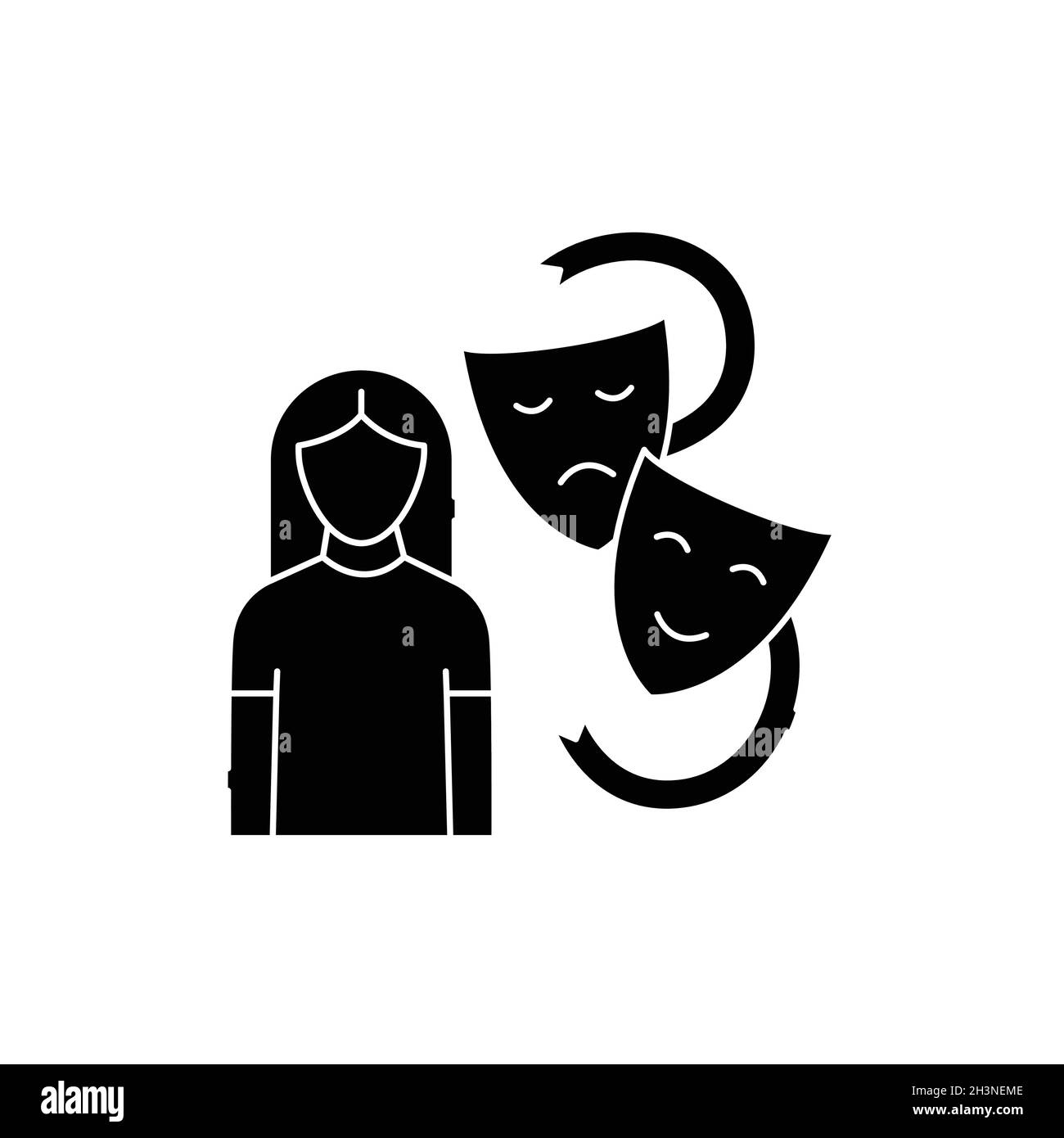 Acting for children olor line icon. Children learning. Pictogram for ...