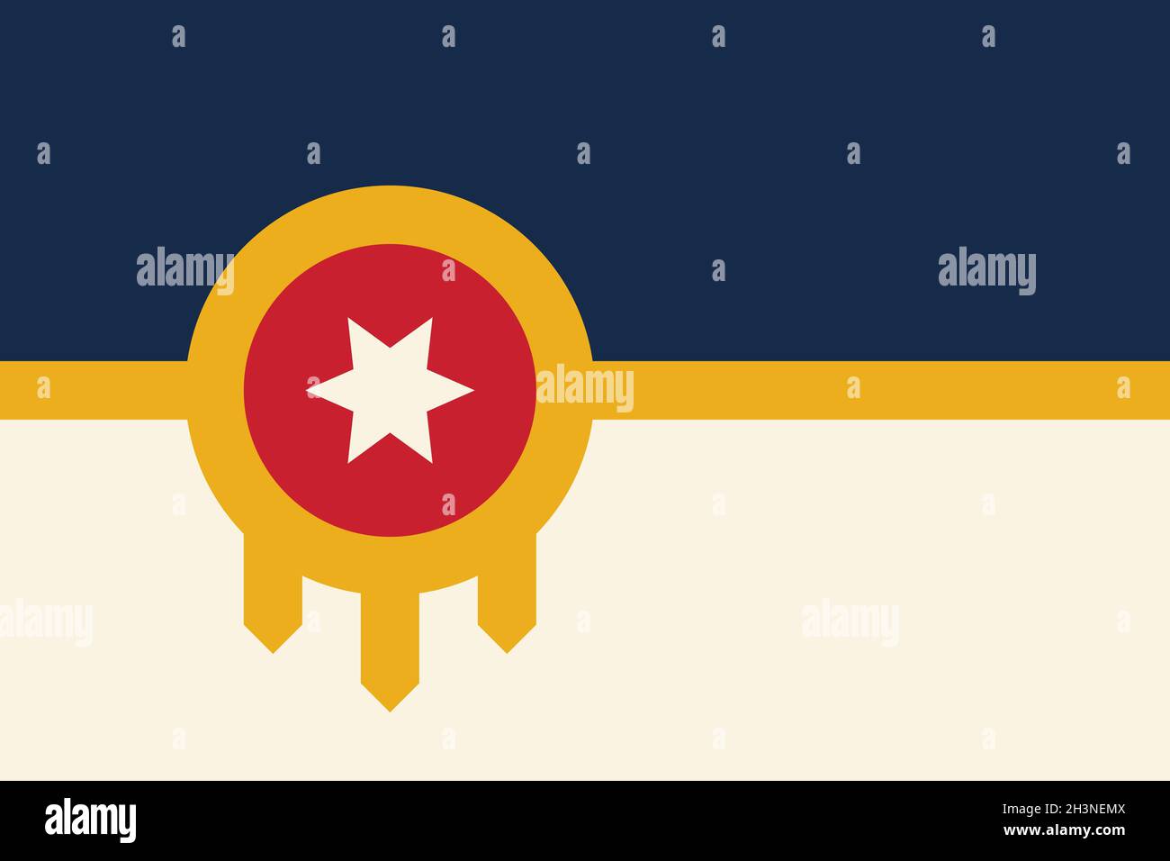 Top view of Tulsa ,USA flag, no flagpole. Plane design layout. Flag ...