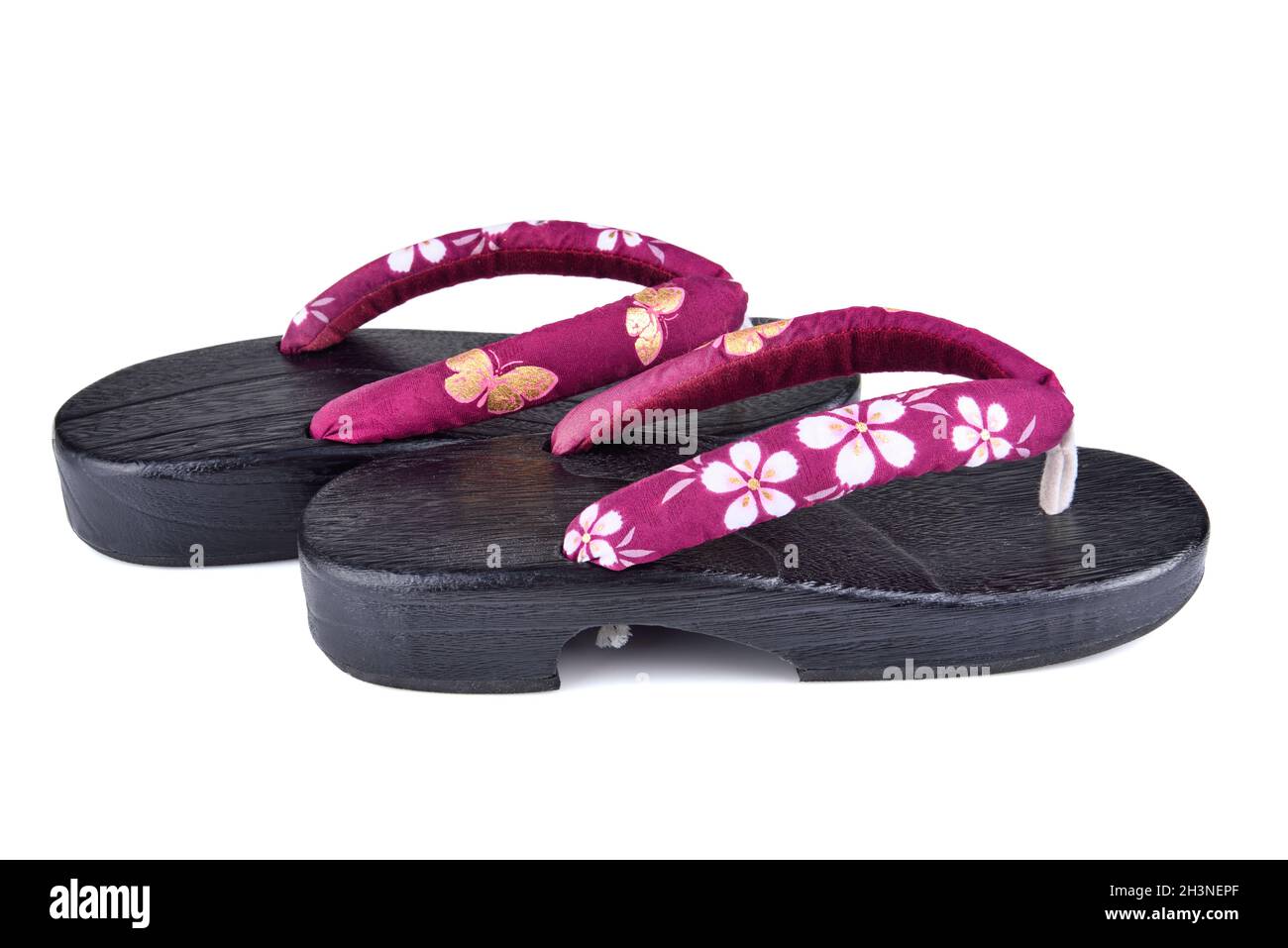 Traditional japanese sandals Zori on a white background Stock Photo - Alamy