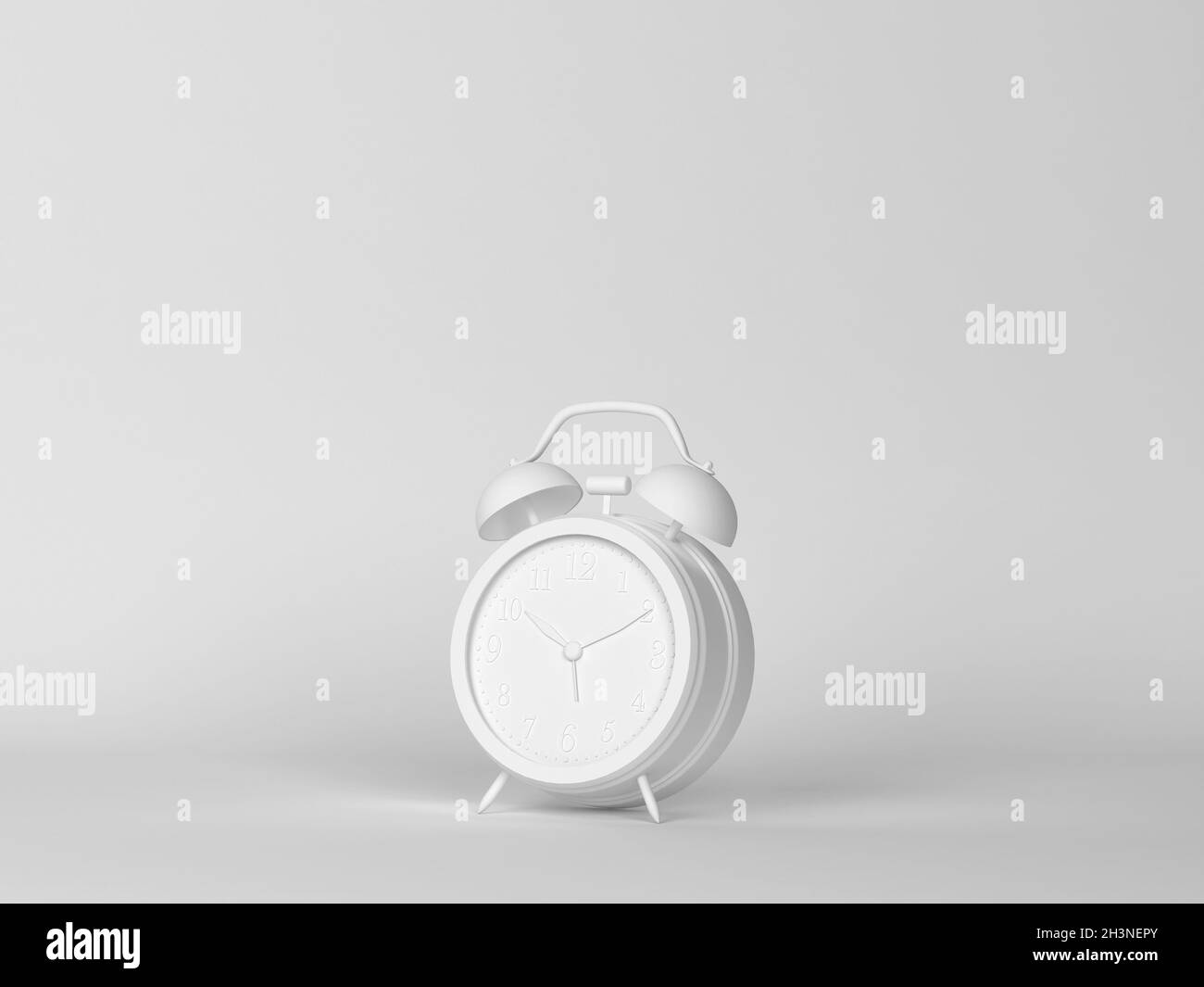 Alarm clock. Minimal scene. 3d illustration Stock Photo - Alamy