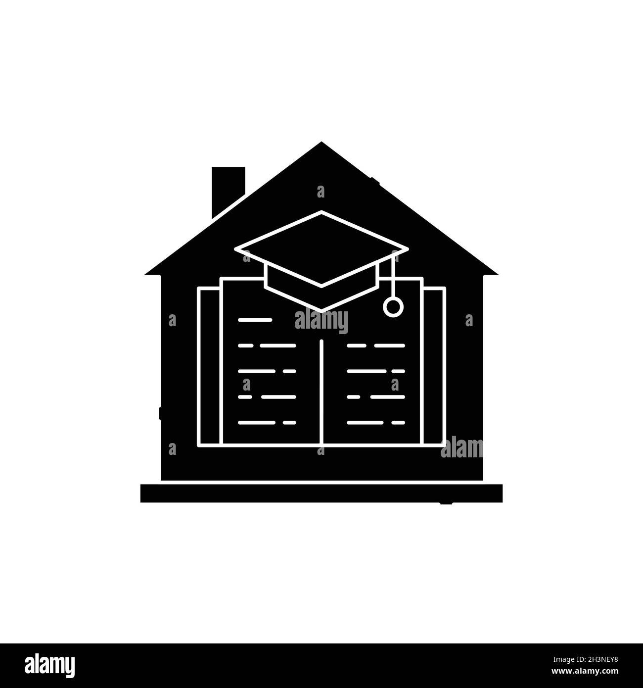 Home schooling olor line icon. Children learning. Pictogram for web ...