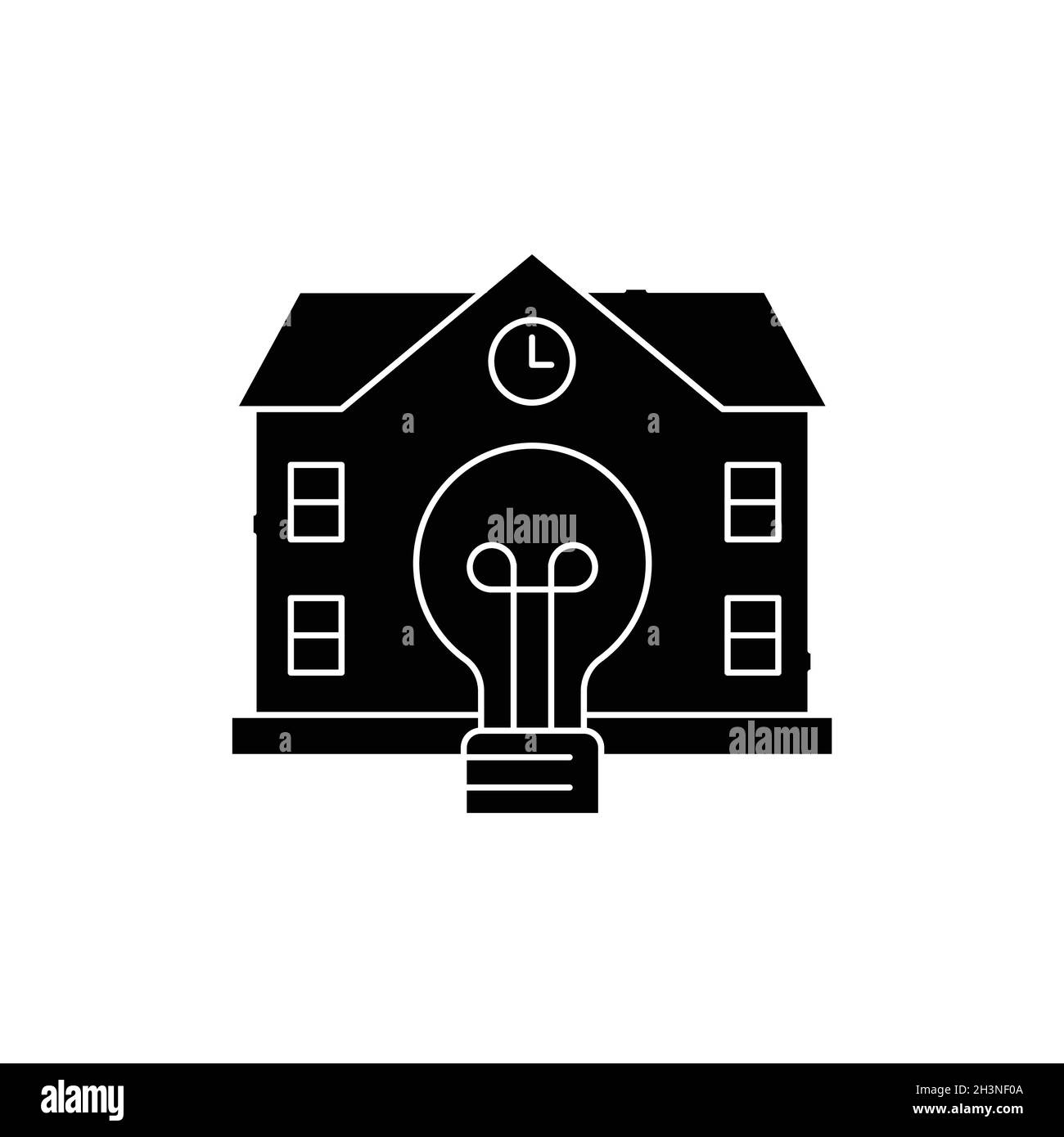 Alternative school olor line icon. Children learning. Pictogram for web ...