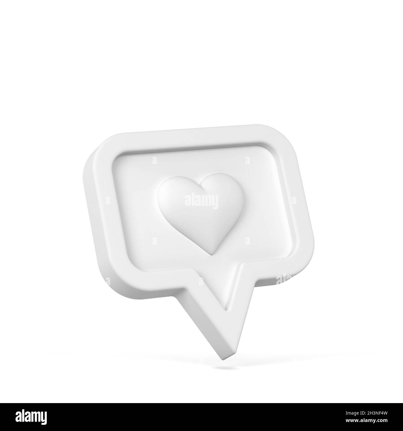 Like notification icon. 3d illustration isolated on white background ...