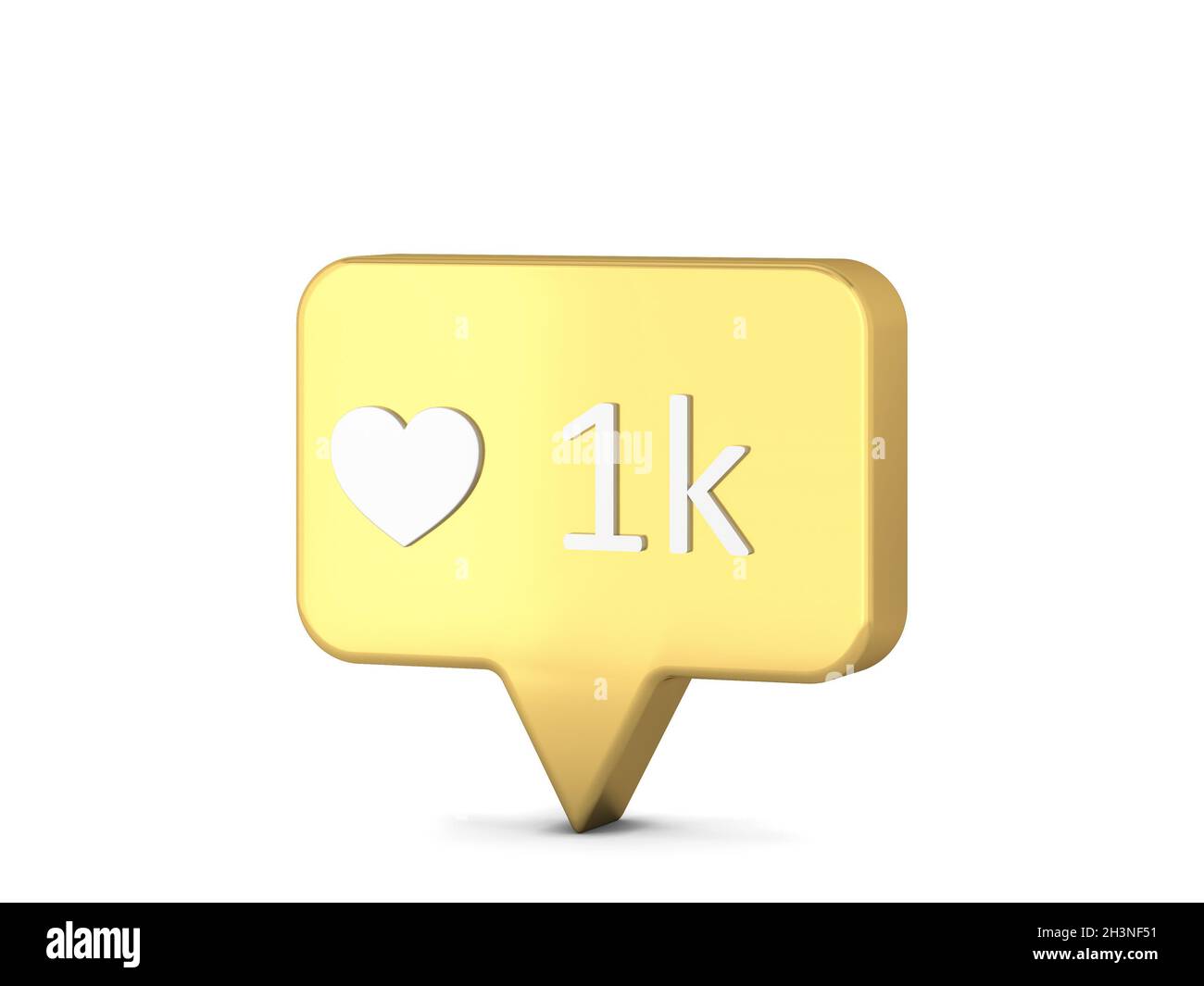 Like notification icon. 3d illustration isolated on white background ...