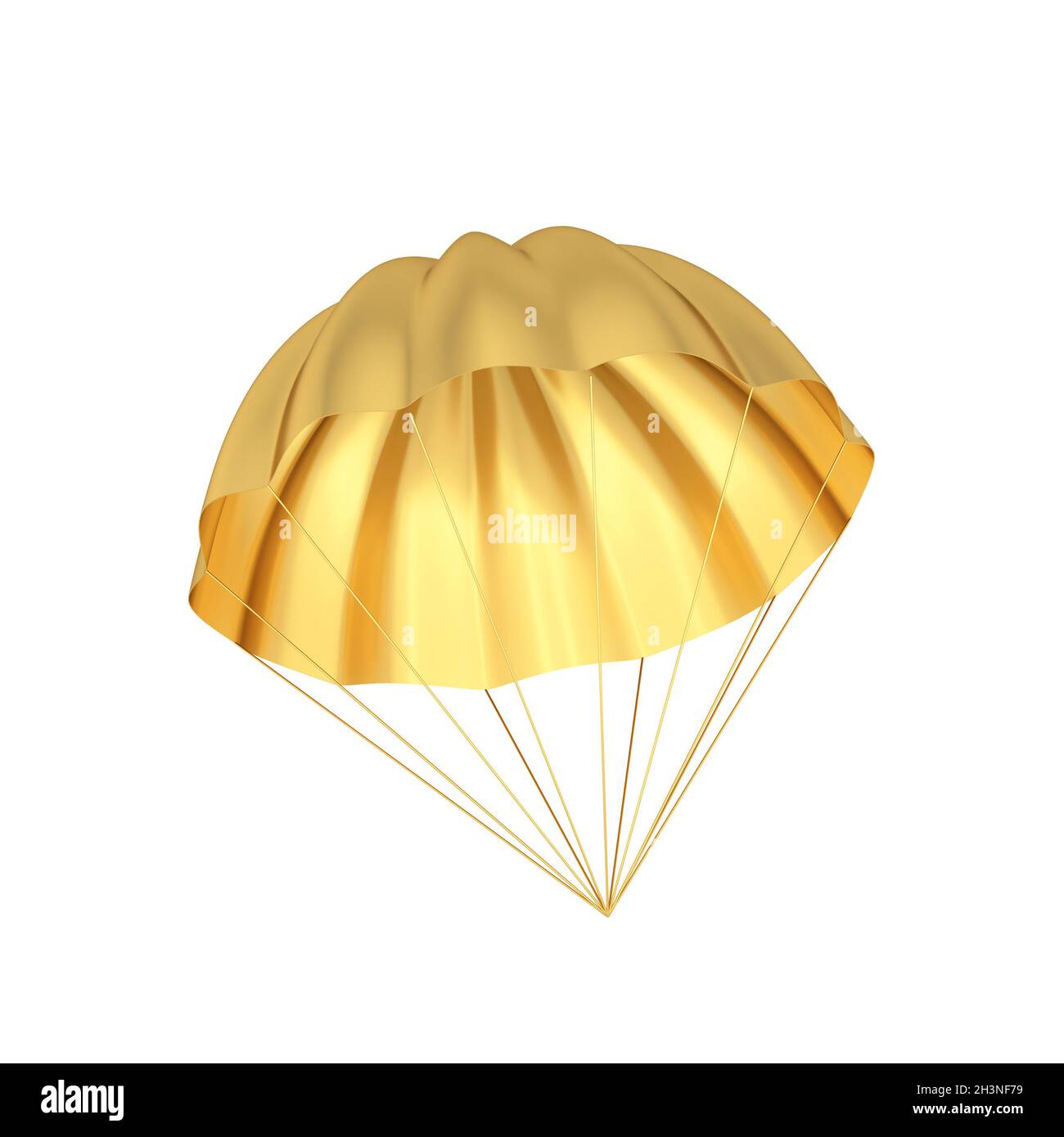 Simple parachute. 3d illustration isolated on white background Stock ...