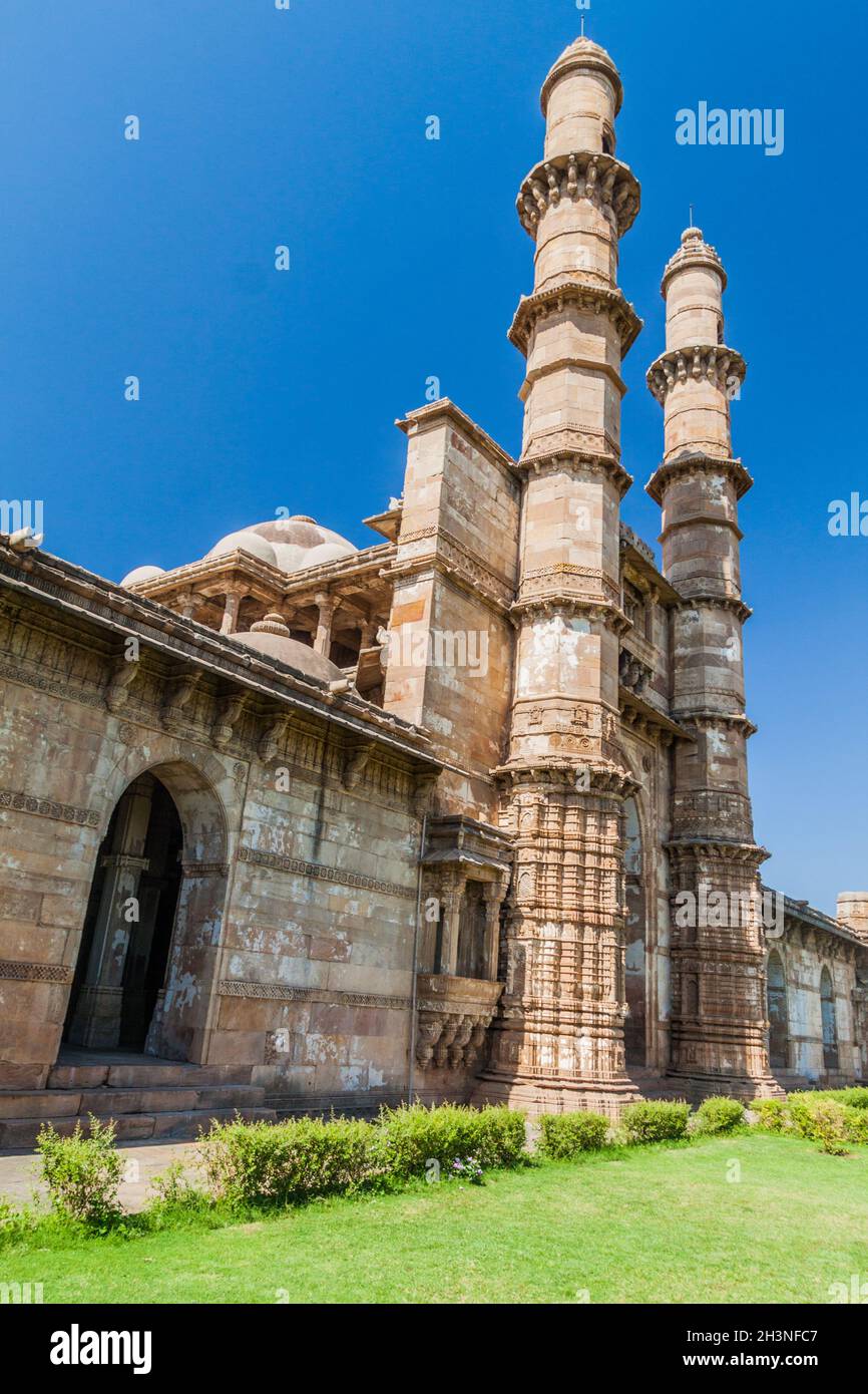 Jami Masjid mosque in Champaner historical city, Gujarat state, India ...