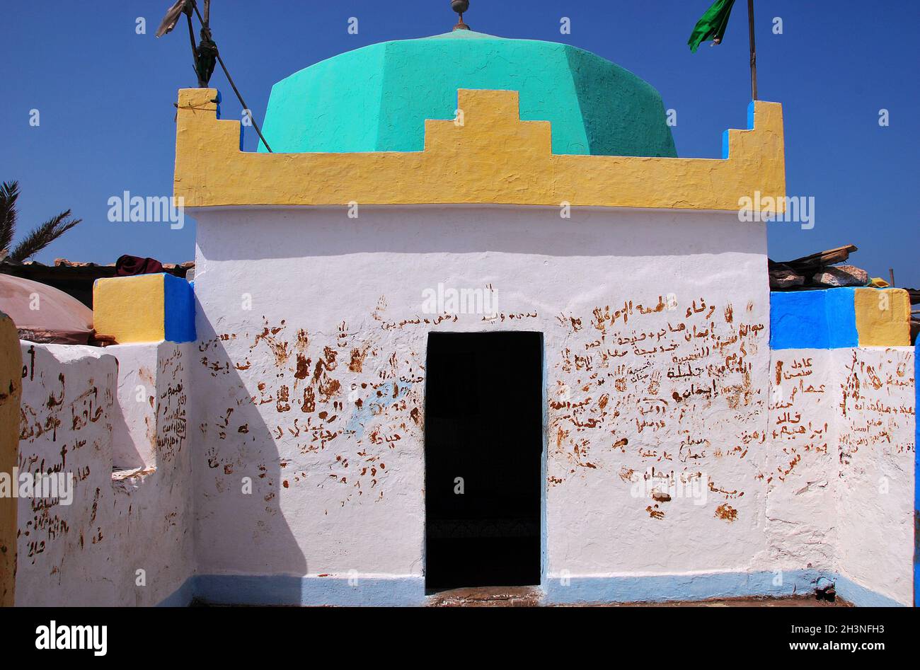 Mouth of the Oum Errabia river, the city of Azemmour in Morocco Stock ...