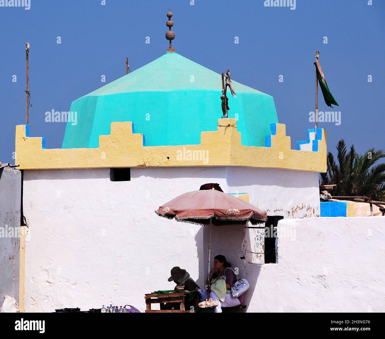 Mouth of the Oum Errabia river, the city of Azemmour in Morocco Stock ...