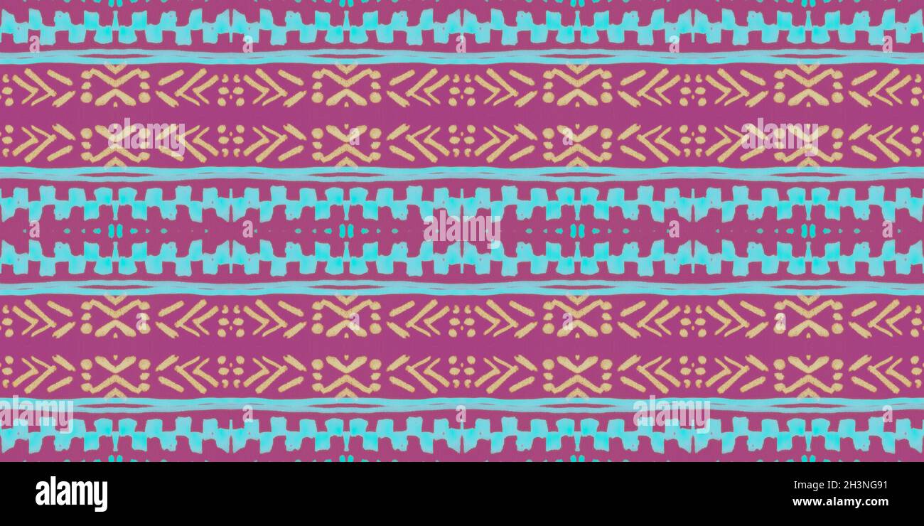 Seamless peruvian pattern. Hand drawn aztec illustration Stock Photo ...