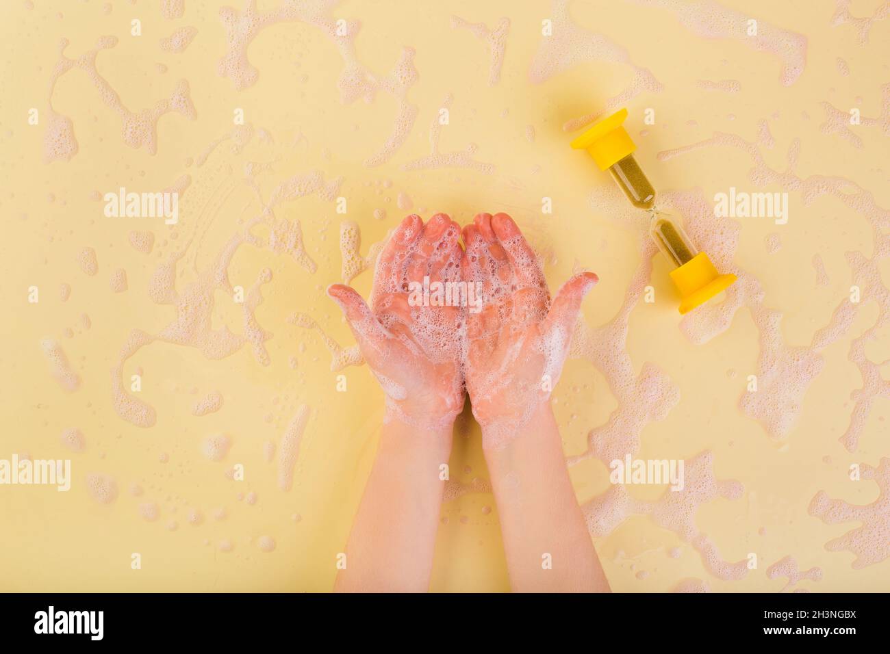 Wash hands concept. Washing hands at home. Coronavirus concept. Child ...
