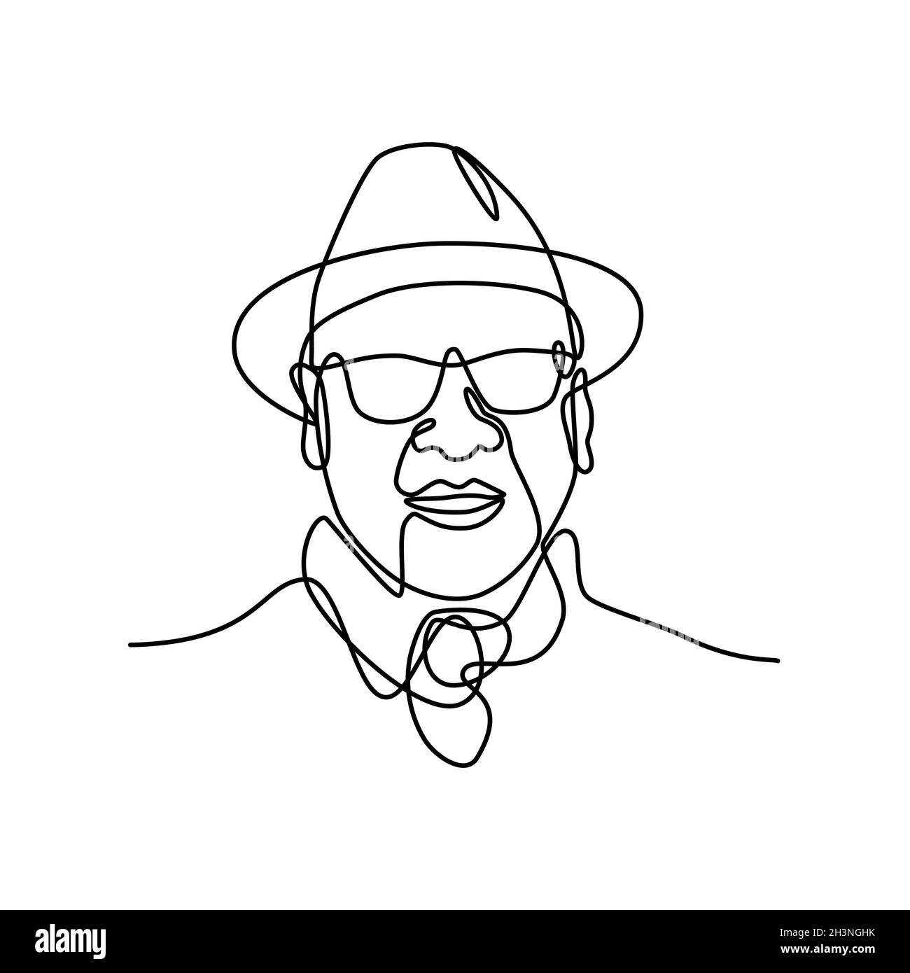 Asian Man or Gentleman Wearing a Fedora Hat and Sunglasses Smiling ...