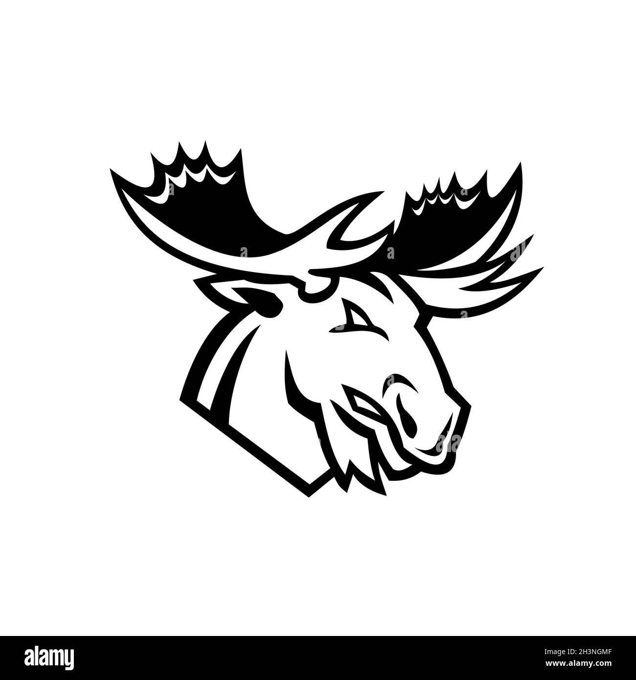 Moose cartoon Black and White Stock Photos & Images - Alamy