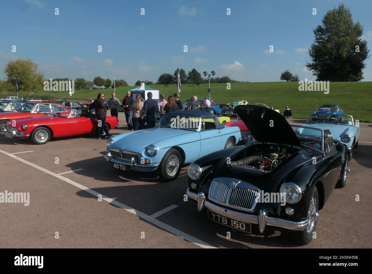 MG car rally at The British car museum Gaydon UK Stock Photo - Alamy