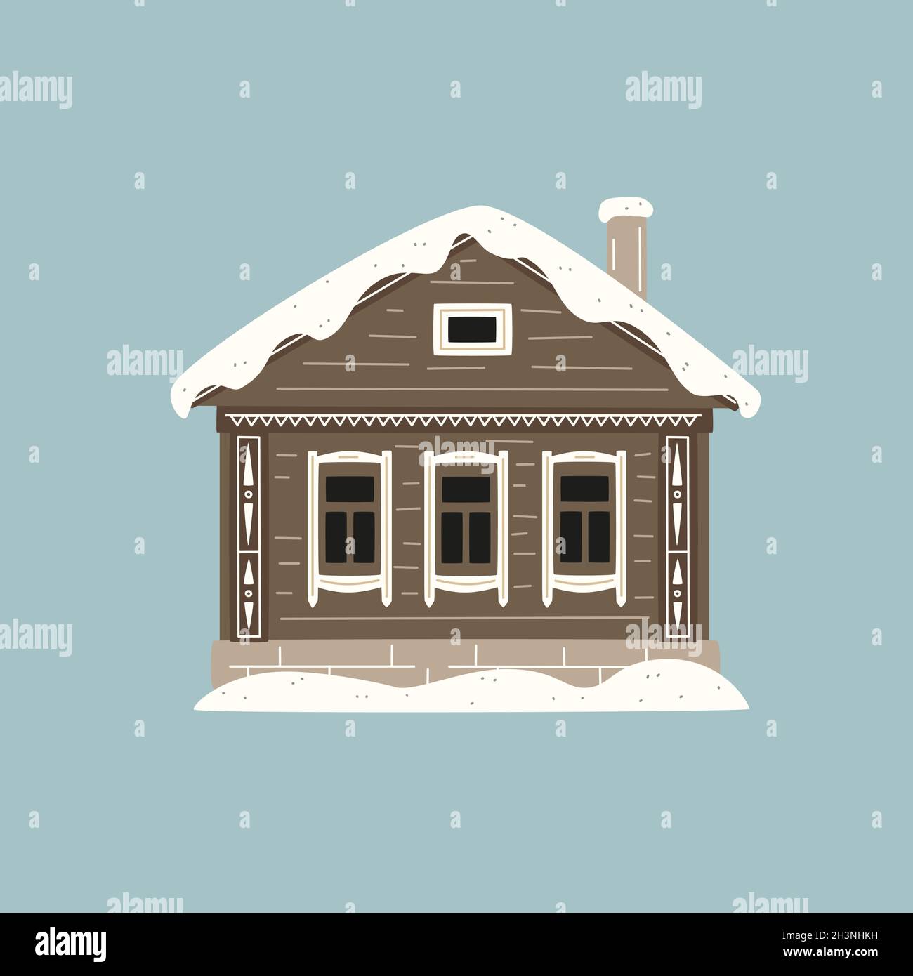 Old wooden style house Stock Vector Images - Alamy