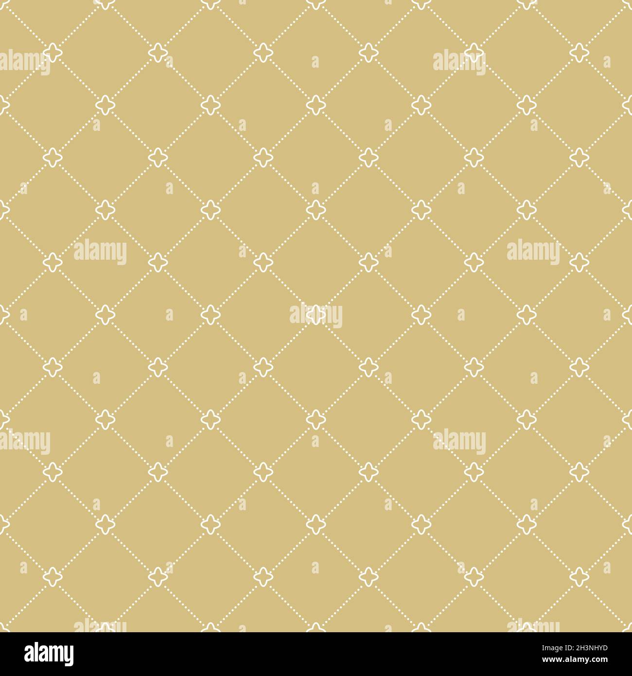Geometric dotted golden and white pattern. Seamless abstract modern ...