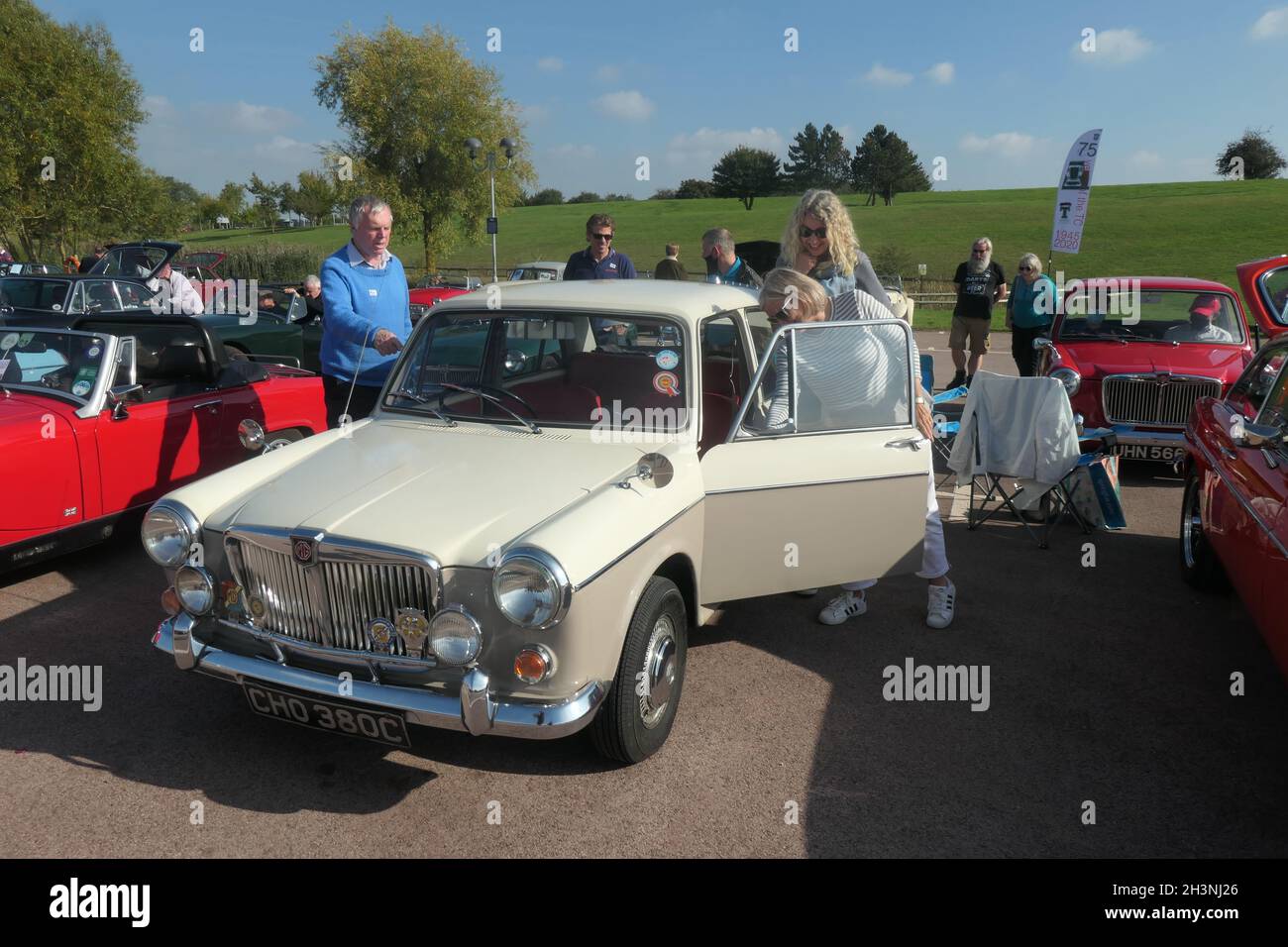 MG car rally at The British car museum Gaydon UK Stock Photo - Alamy