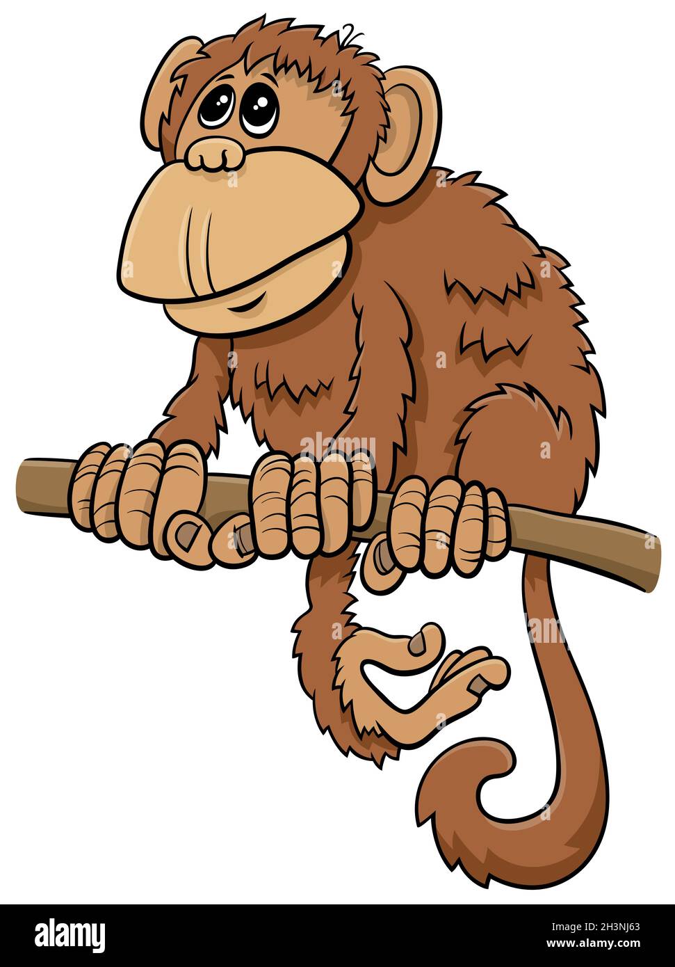 Cartoon monkey comic animal character Stock Photo - Alamy