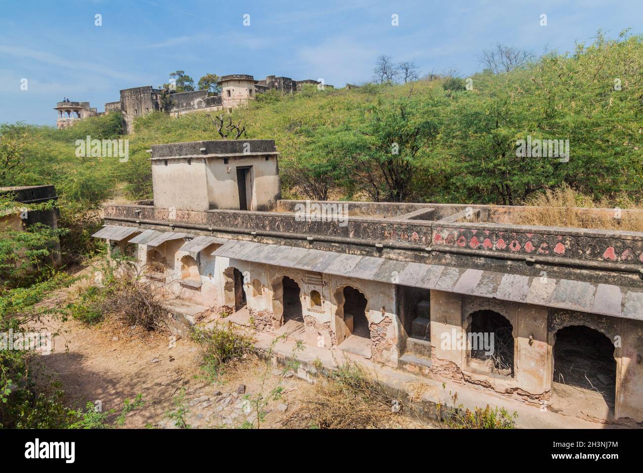 Buildings of Taragarh Fort in Bundi, Rajasthan state, India Stock Photo ...
