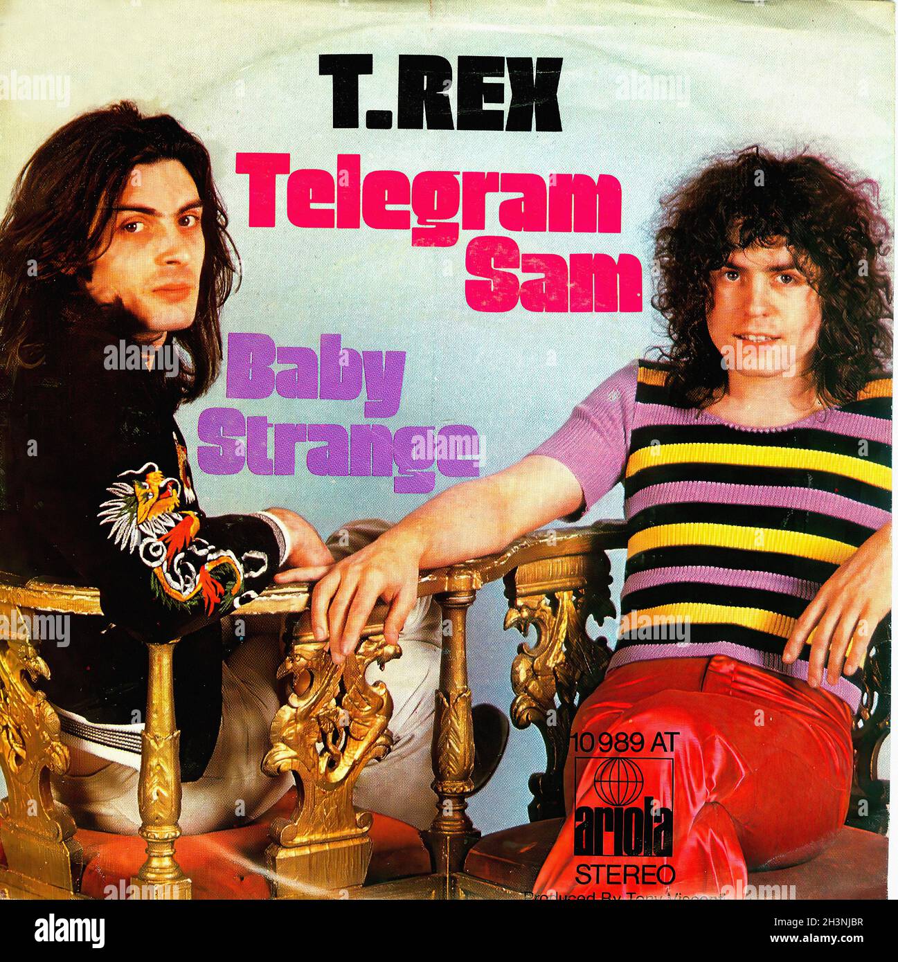 Vintage Vinyl Recording - T.Rex - Telegram Sam - D - 1972 Stock Photo ...