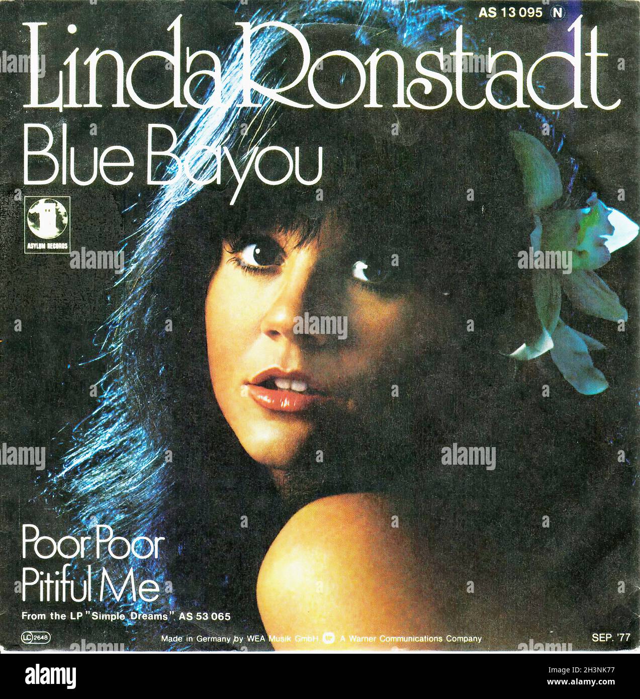 Vintage Vinyl Recording - Ronstadt, Linda - Blue Bayou - D - 1977 Stock ...
