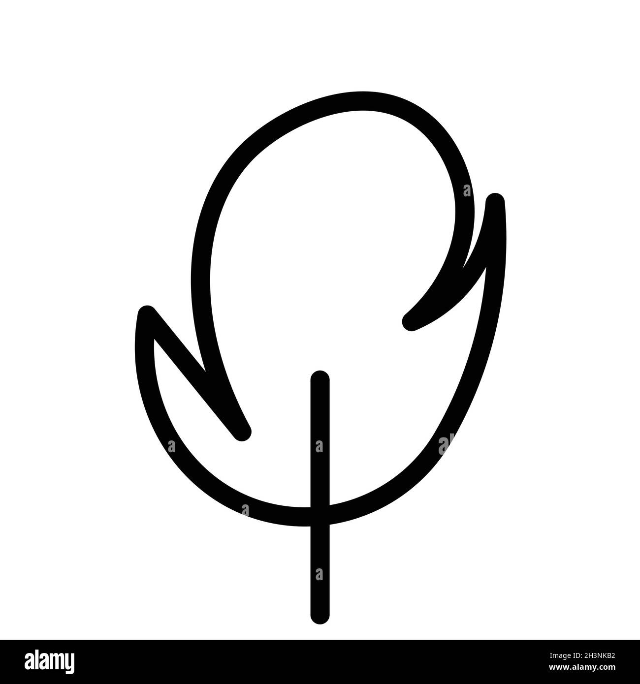 Black and white template tree icon. Vector symbol sign isolated on ...